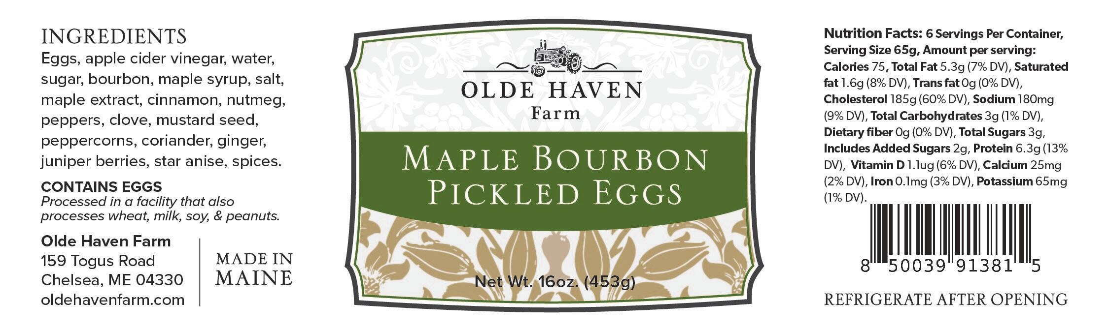 pickled eggs label